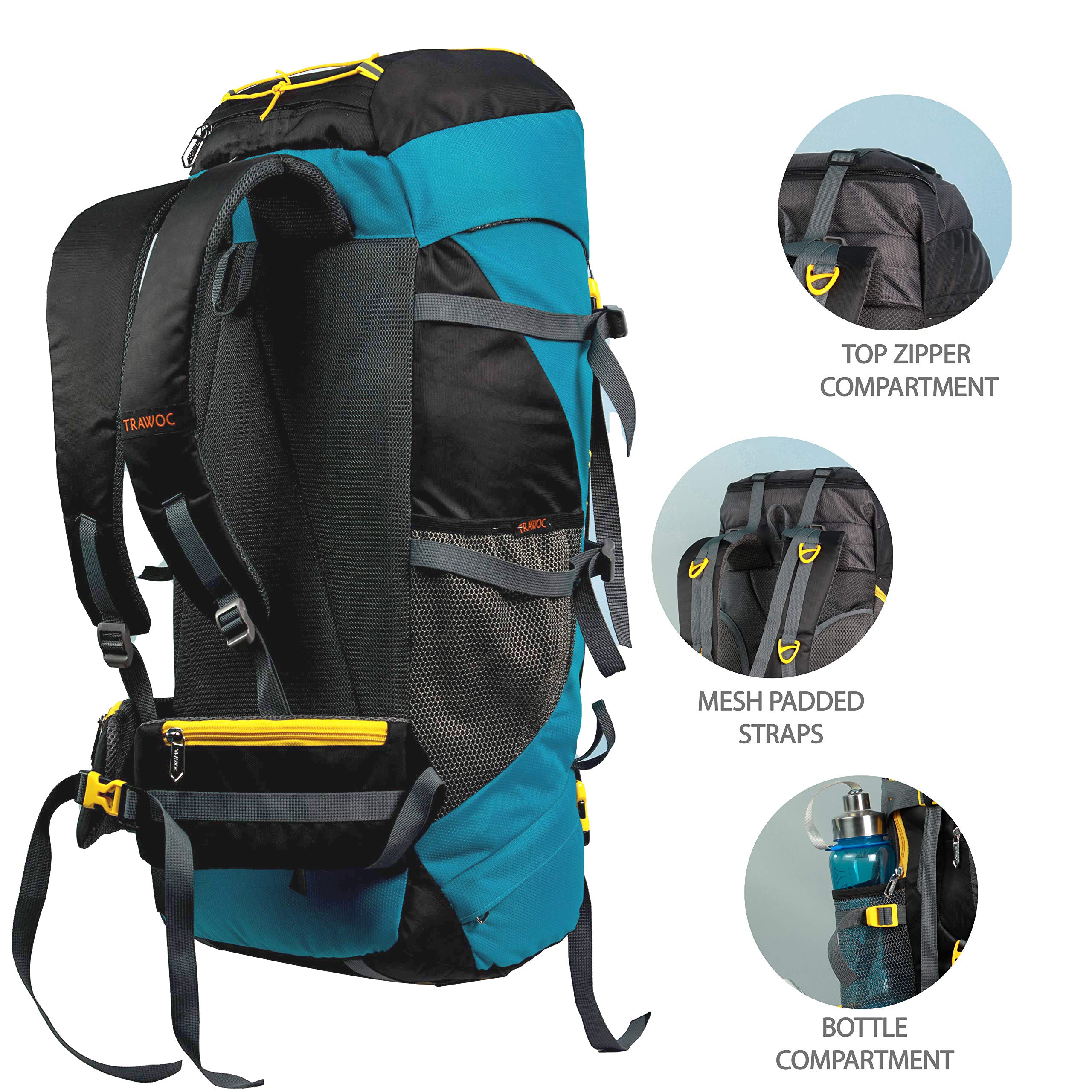 Trawoc Travel Backpack (60Ltr) | Hiking, Trekking & Camping Rucksack ...